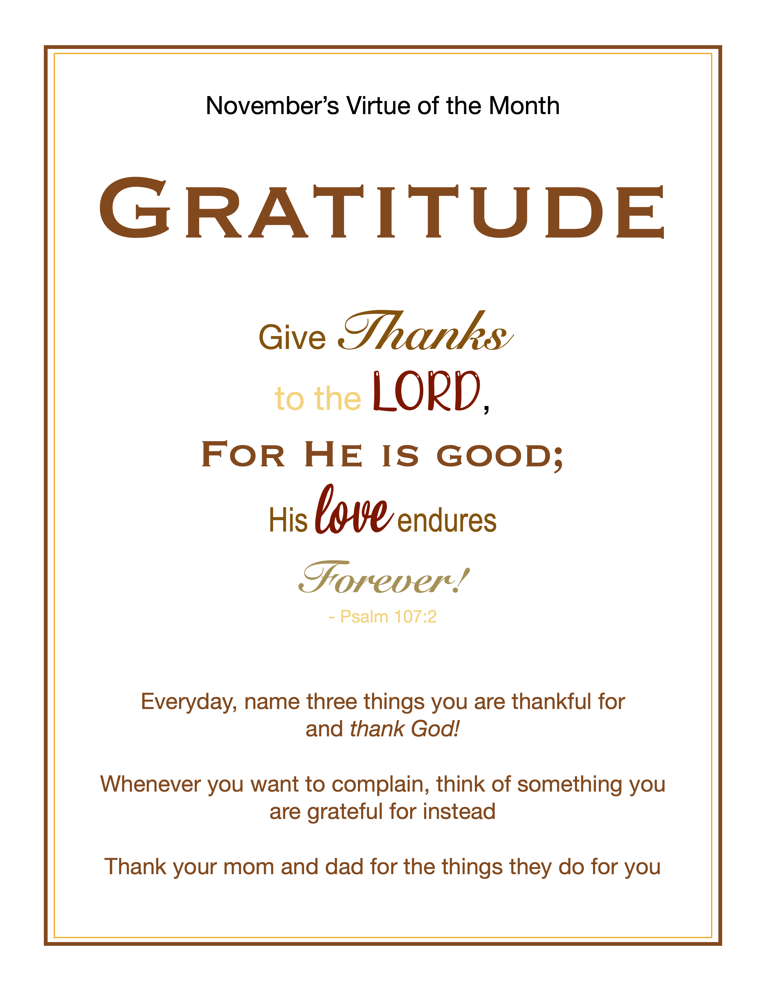 Free Virtue of the Month Cards! – Mercy for Marthas