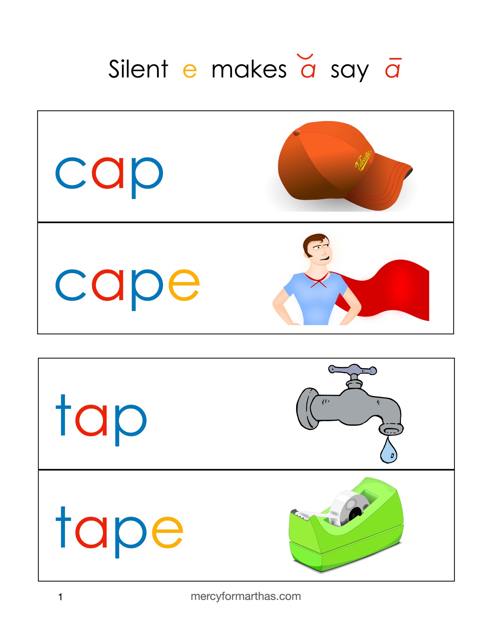 Phonics for Children with Down Syndrome: A FREE Long Vowel CVCe ...